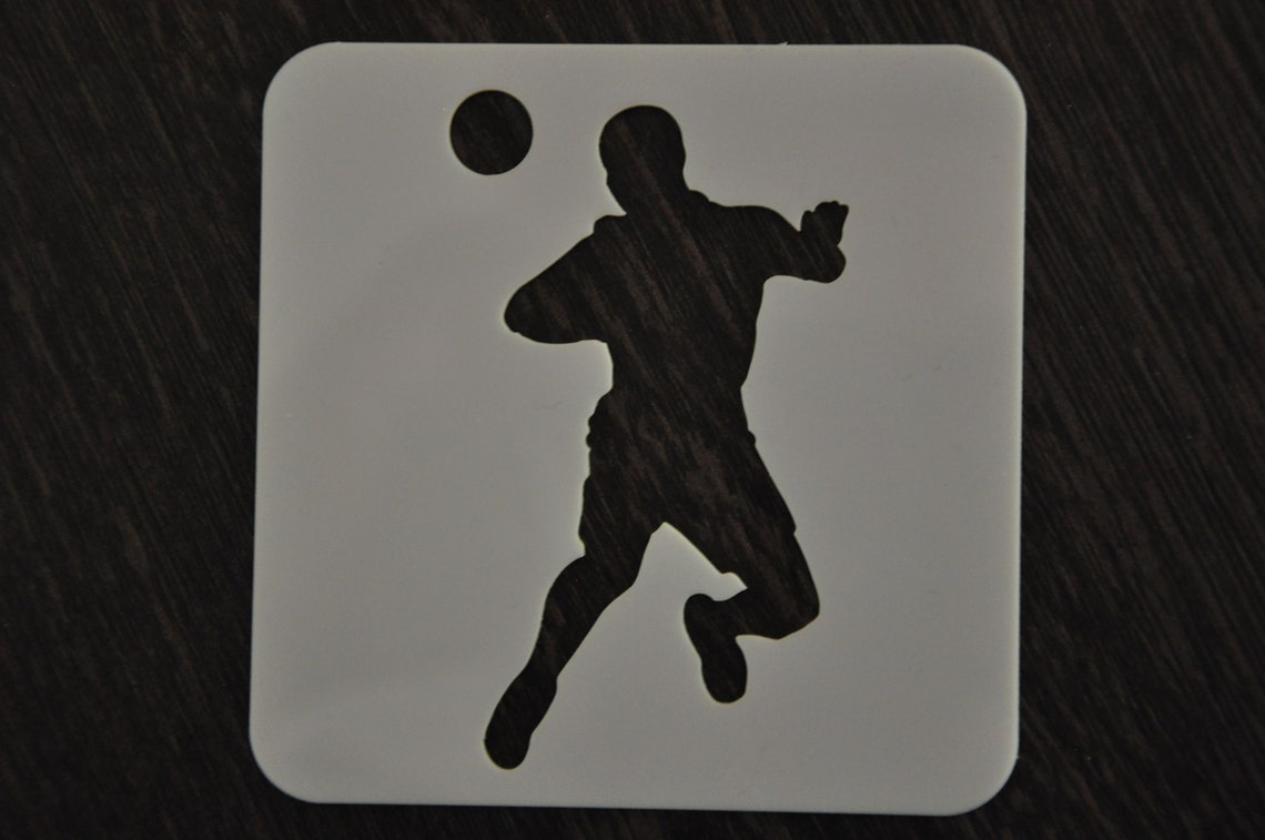 Soccer Player Stencil Football Stencil Custom Stencil Any - Etsy