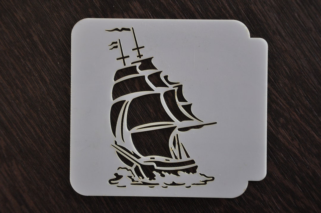 Segelboot Schablone, benutzerdefinierte Schablone, jede Schriftart, jedes Design, jede Größe ...