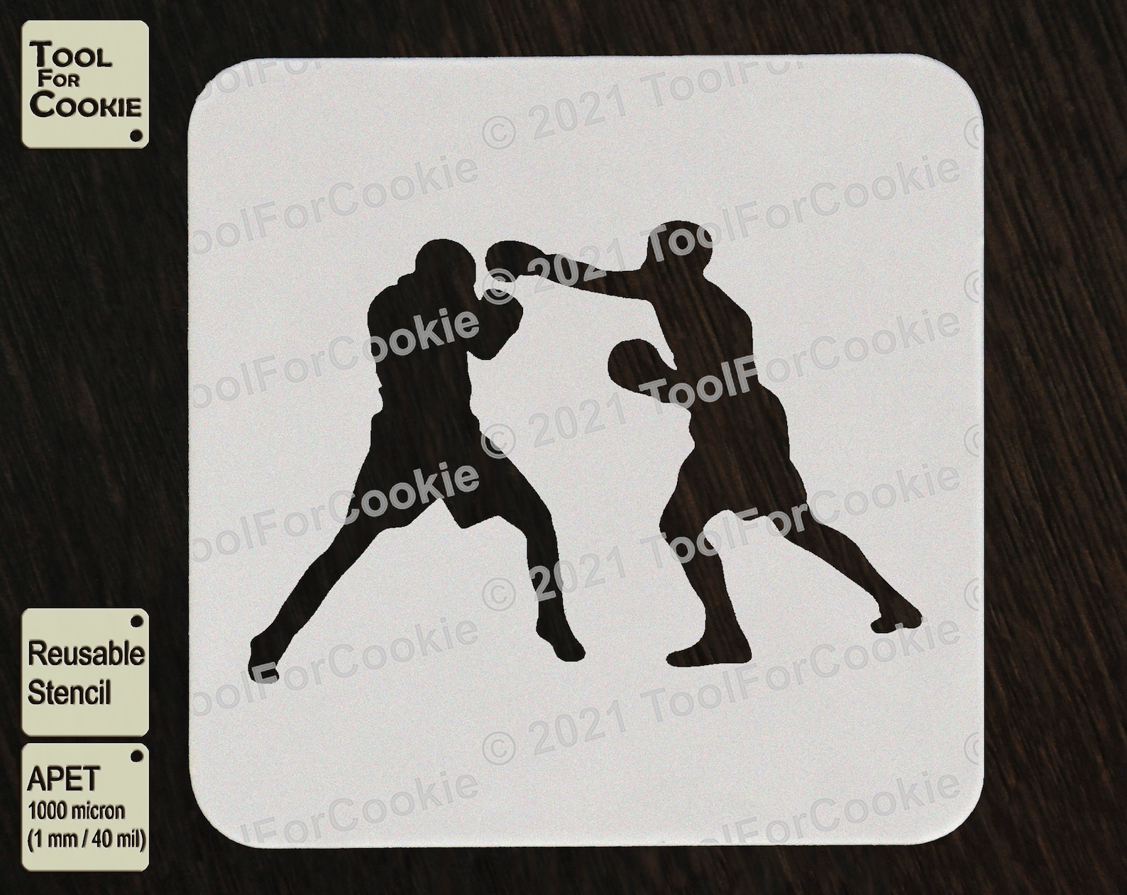 Boxing Player Stencil - Etsy