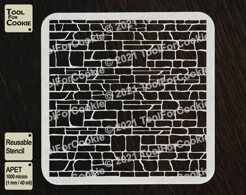 Stone Pattern Stencil - Etsy