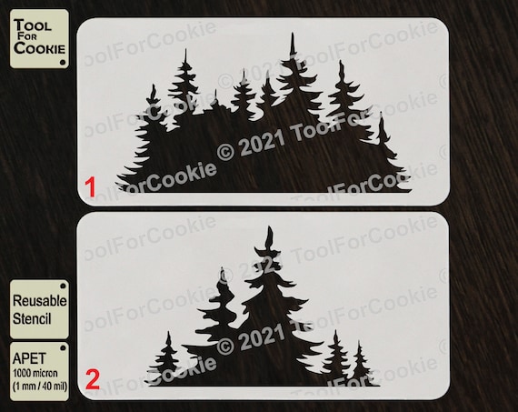 Tree Stencil Forest Stencil | Etsy