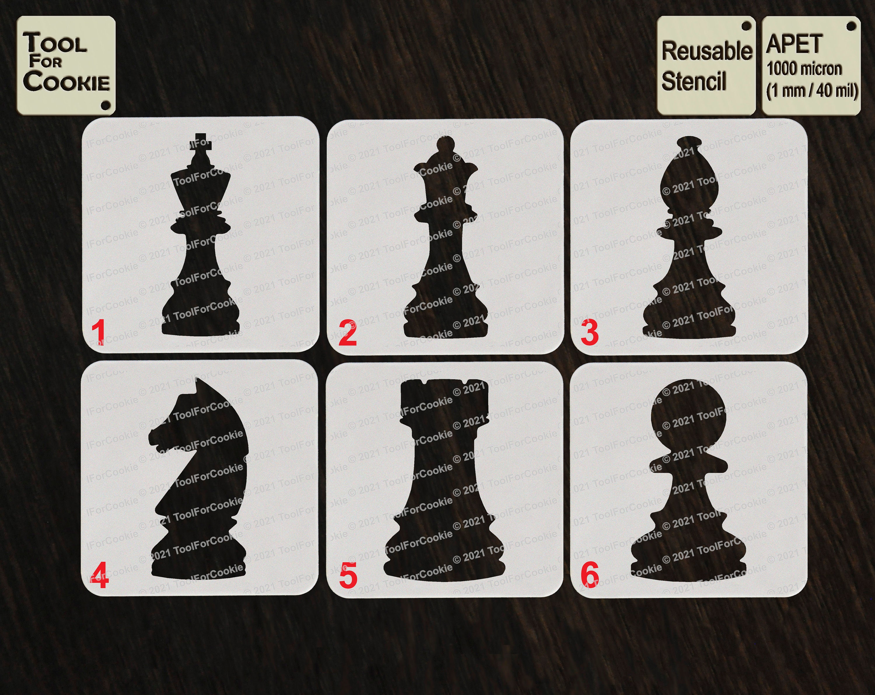 Chess Stencil Chess pieces stencil - Etsy