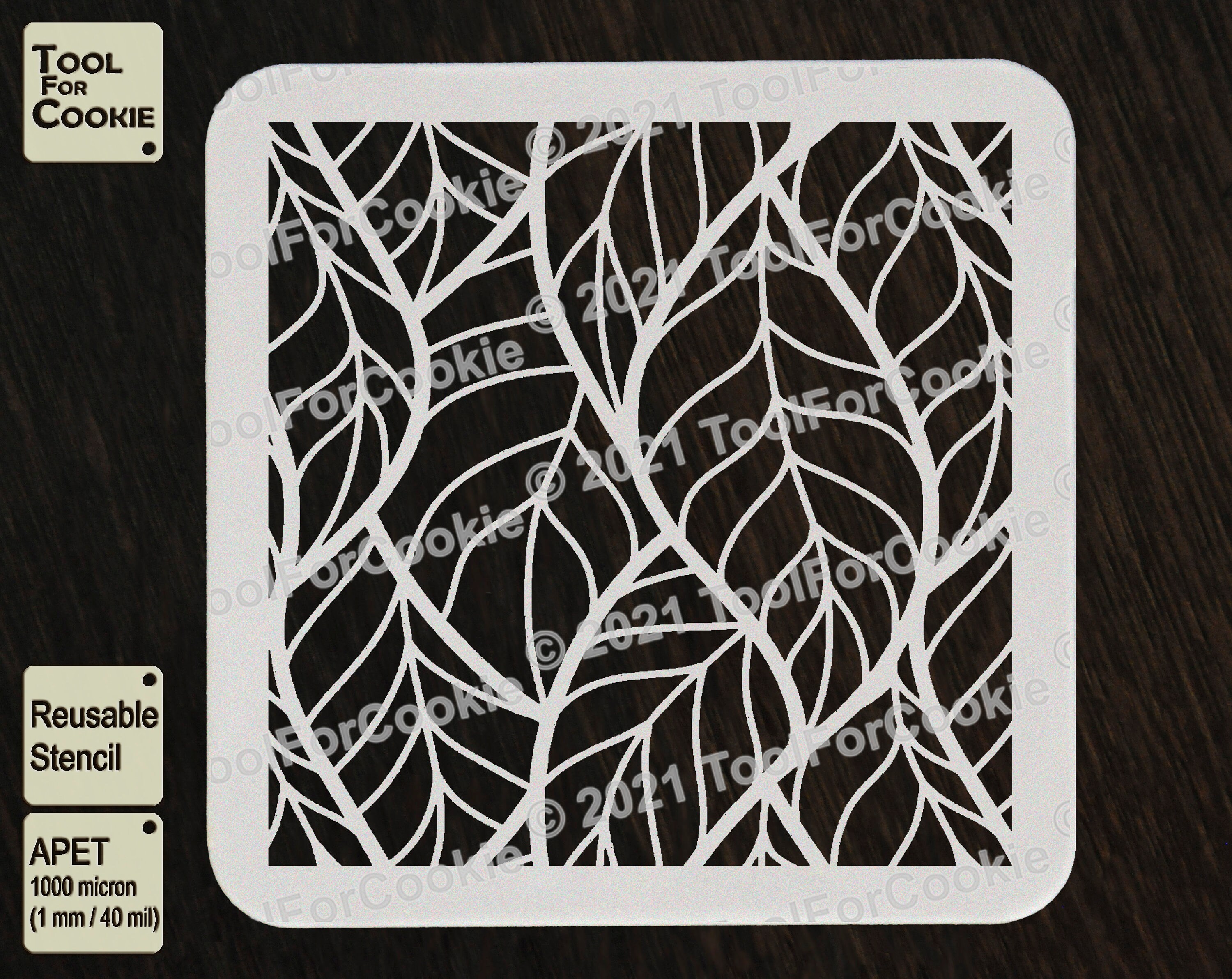 Decorative Leaves Pattern Stencil - Etsy