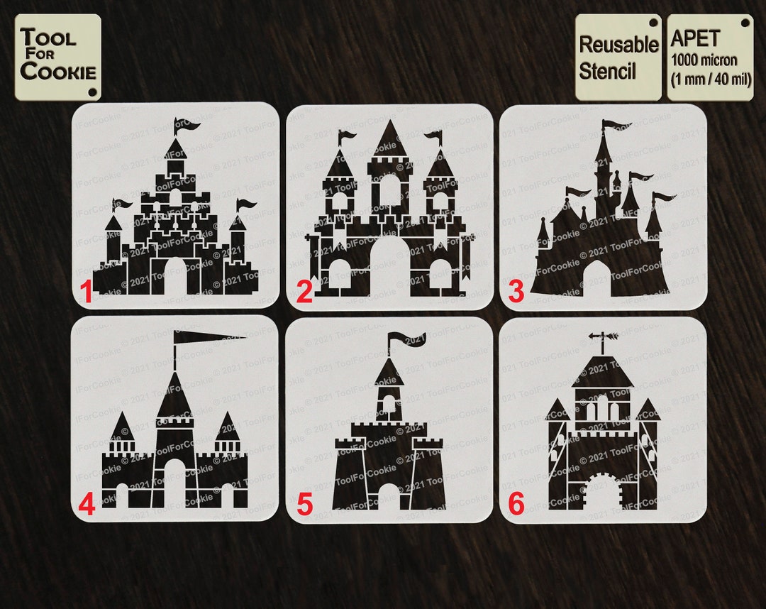 Castle Stencil - Etsy