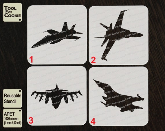 Jet Fighter Stencil | Etsy