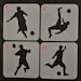 Soccer Player Stencil, Football Stencil, Custom Stencil, Any Font, Any ...