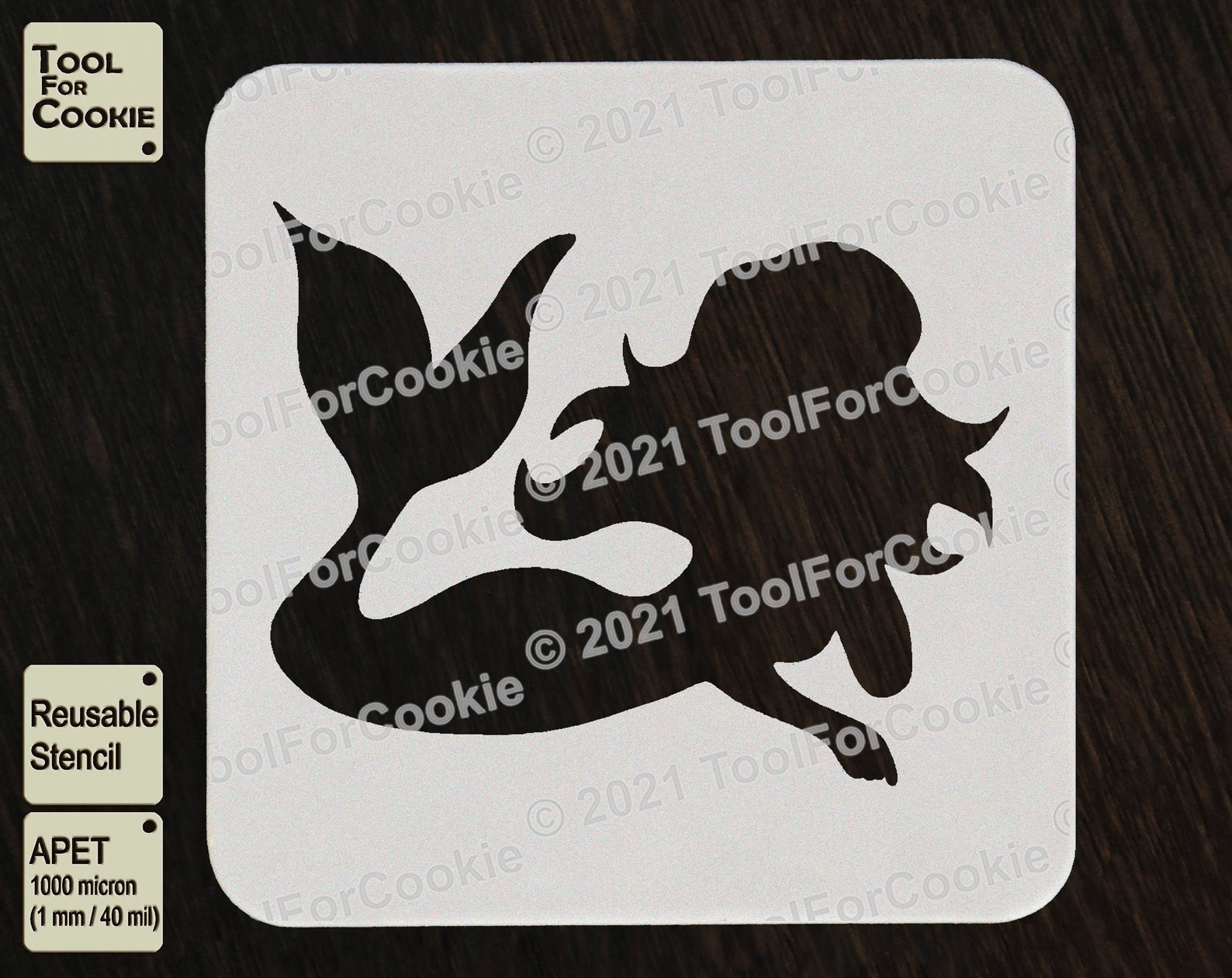 Mermaid Stencil Mermaid Template | Etsy