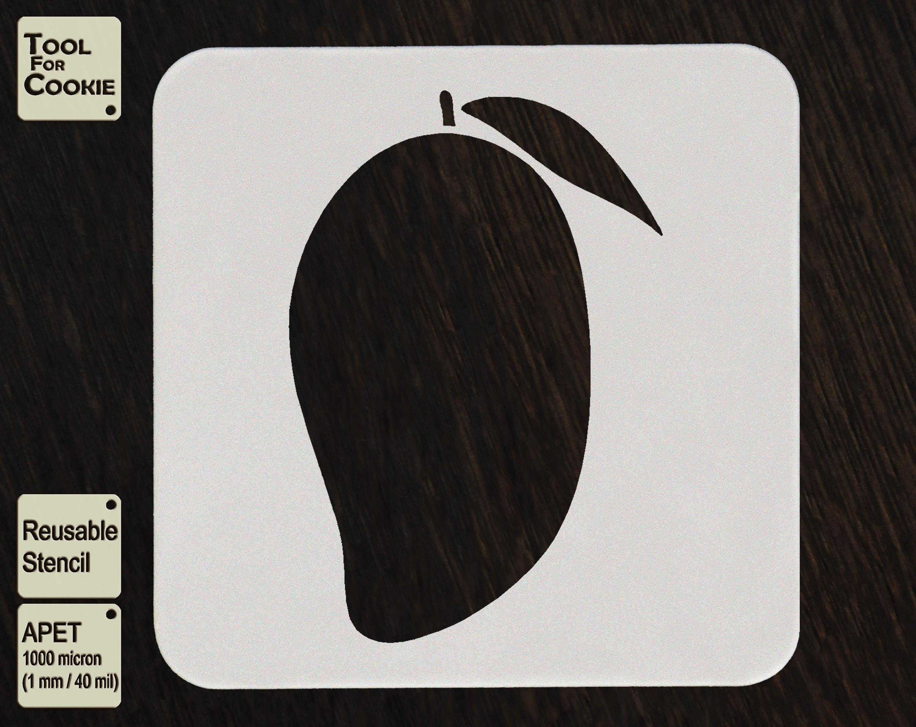 Fruits Stencil, Banana Stencil, Pear Stencil, Mango Stencil ...