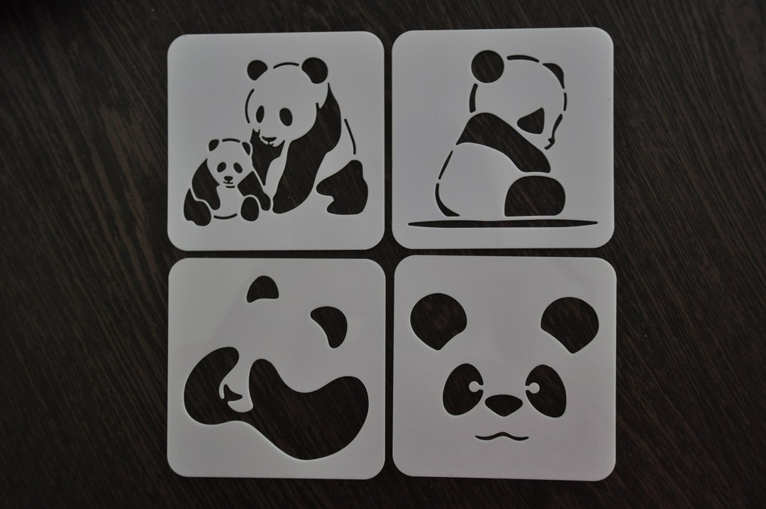 Panda Stencil, Panda Bear Stencil, Custom Stencil, Any Font, Any Design ...