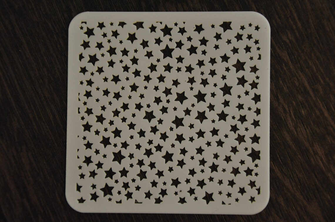 Star Pattern Stencil Stars Random Stencil Space Stars - Etsy