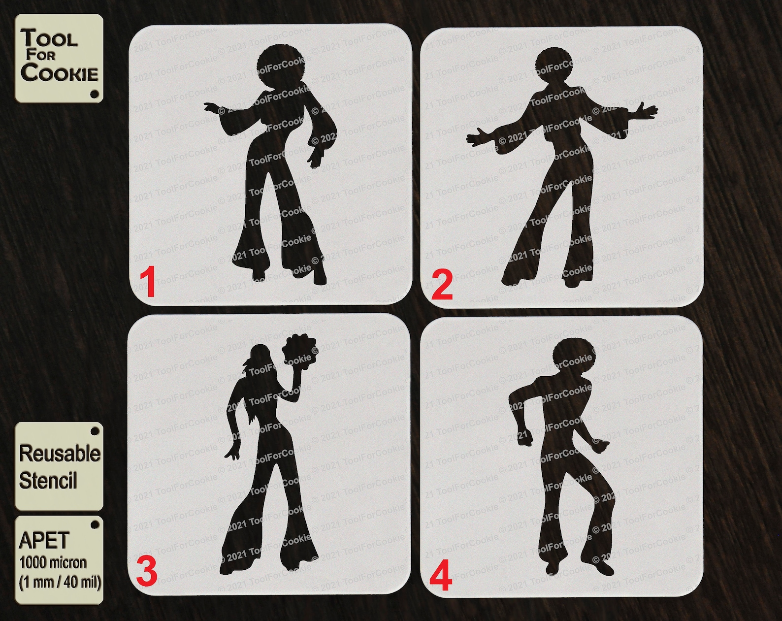 Disco Dancer Stencil | Etsy