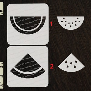 Watermelon Stencil (2 Part) - Etsy