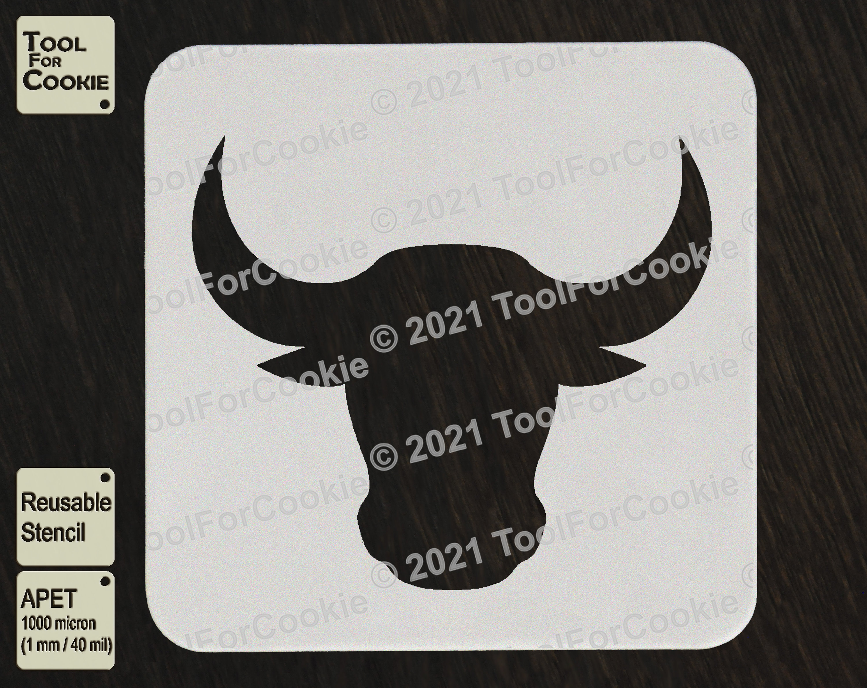 Bull Head Stencil | Etsy