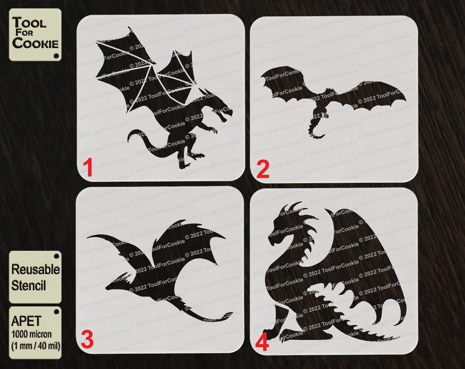 Dragon Stencil Dragon Silhouette Custom Stencil - Etsy