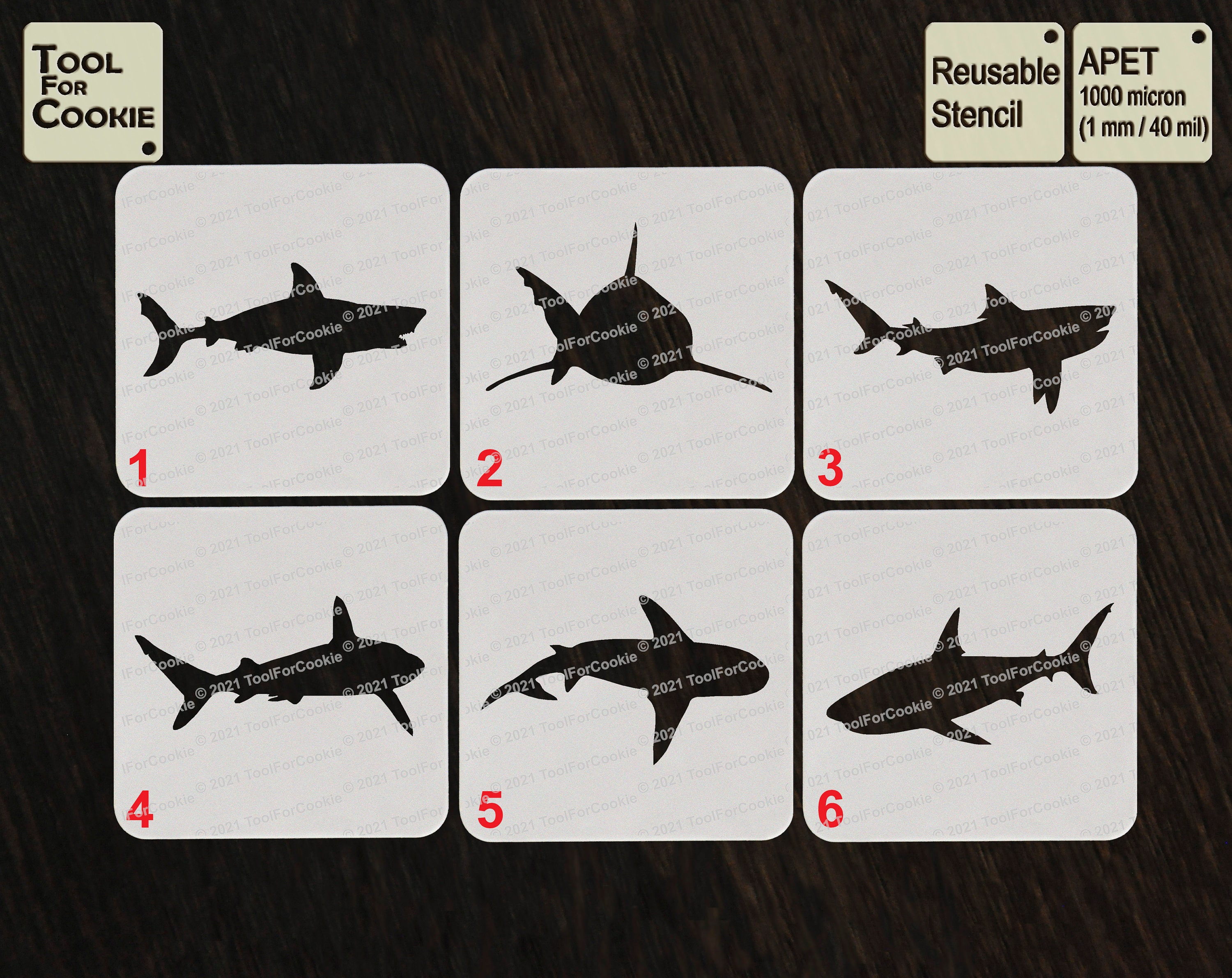 Bull Shark Stencil - Etsy