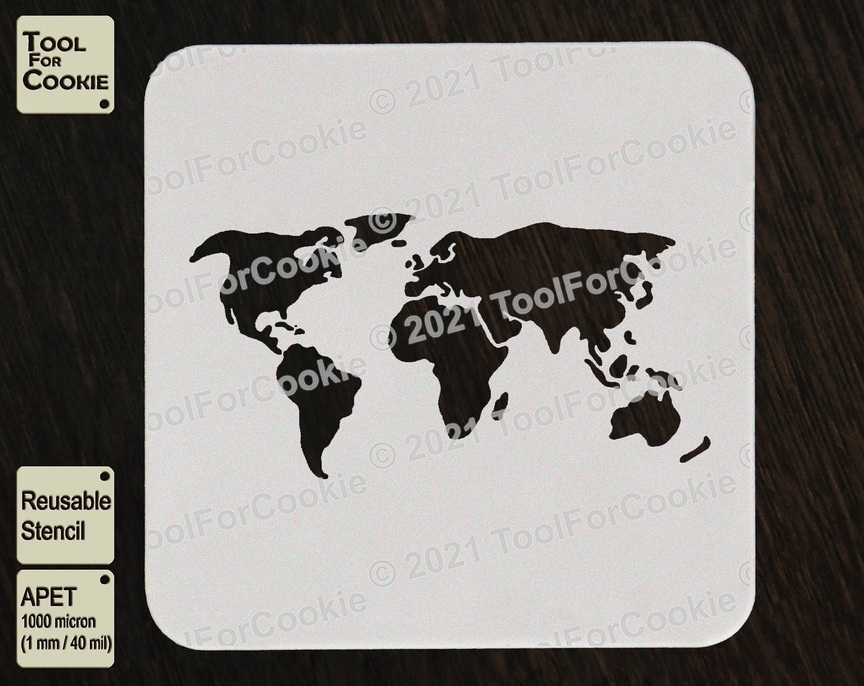 Stencil Planet Earth Custom Stencil Any Font Any Design | Etsy