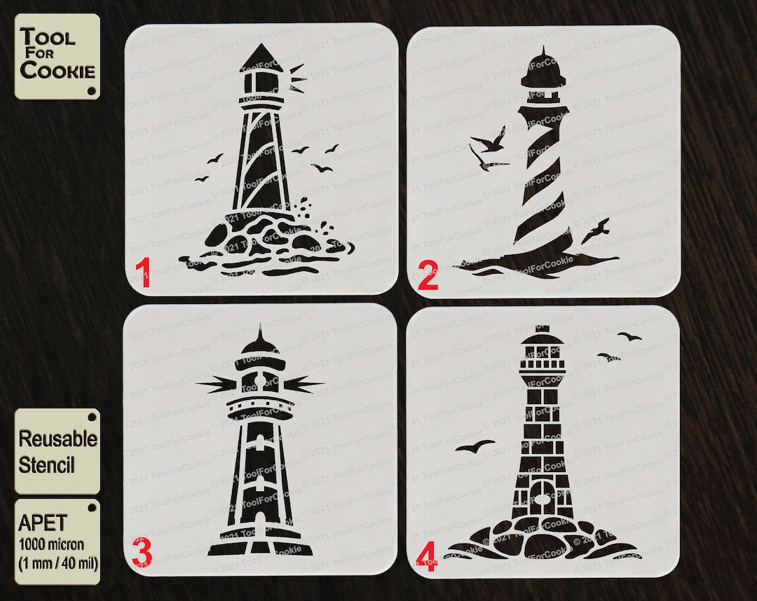 Lighthouse Stencil, Stencil for Painting Walls, Floors, Furniture, Home ...