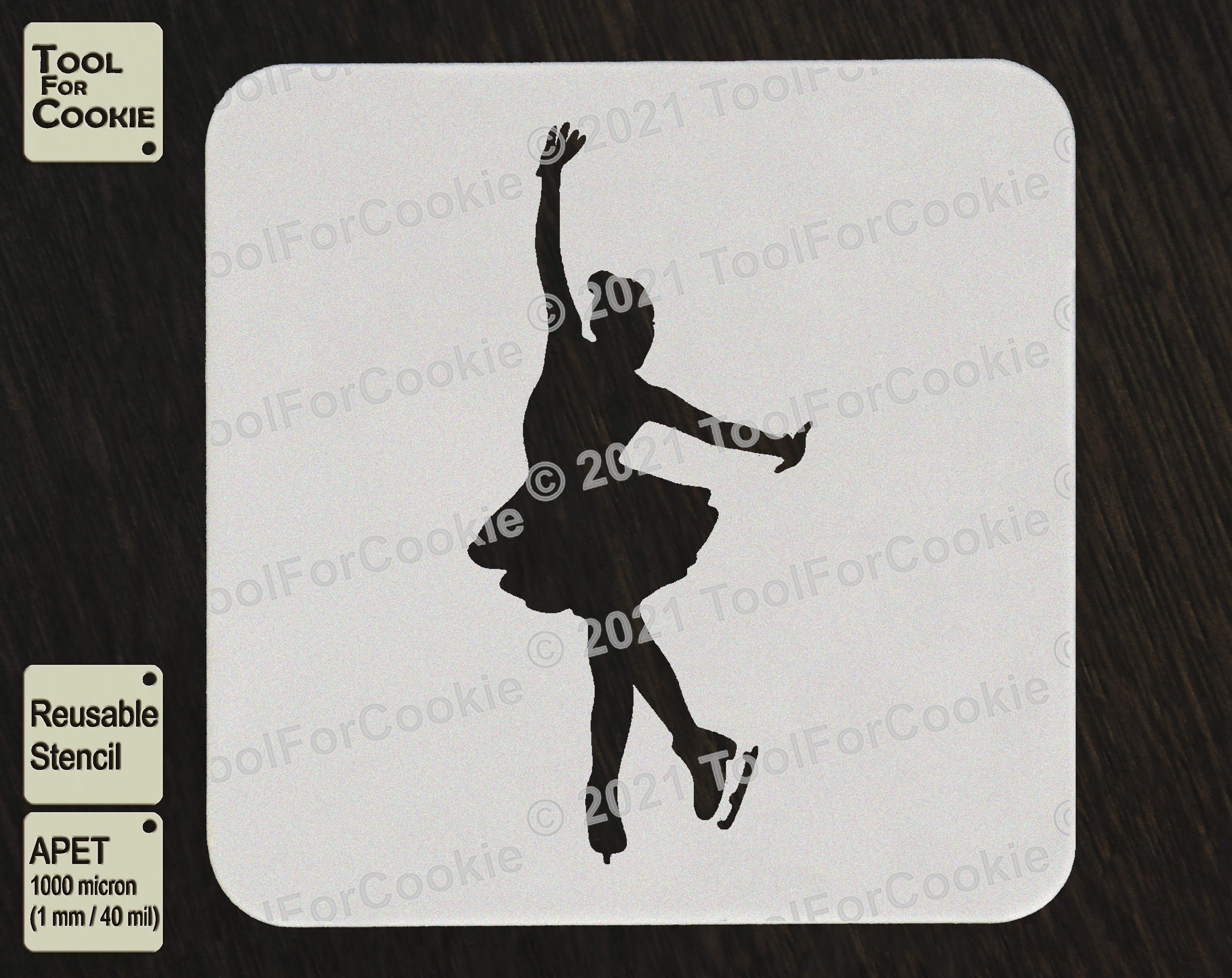 Skater Stencil, Figure Skating Stencil - Etsy