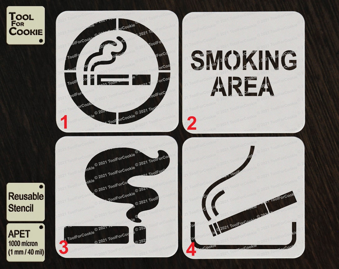 Smoking Area Stencil - Etsy