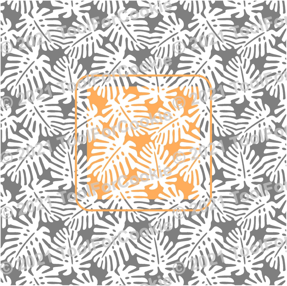 Decorative Leaves Pattern Stencil - Etsy