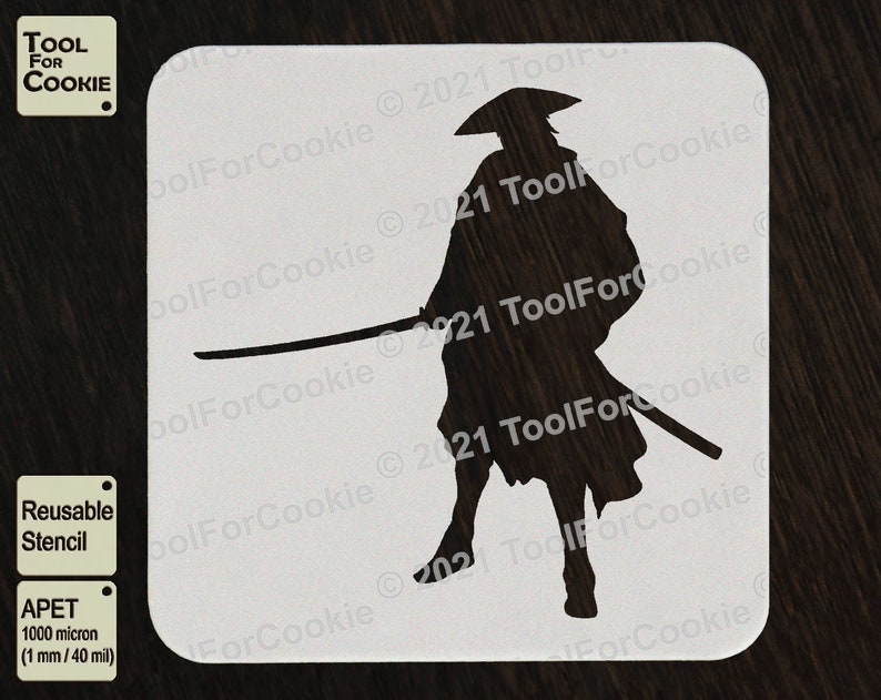 Samurai Warrior Stencil | Etsy