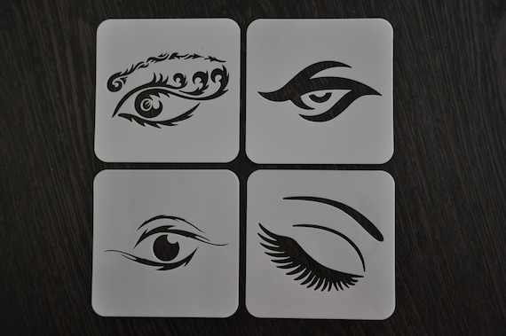 Eye Stencil Eye Lash Stencil Women Eyes Stencil Custom | Etsy