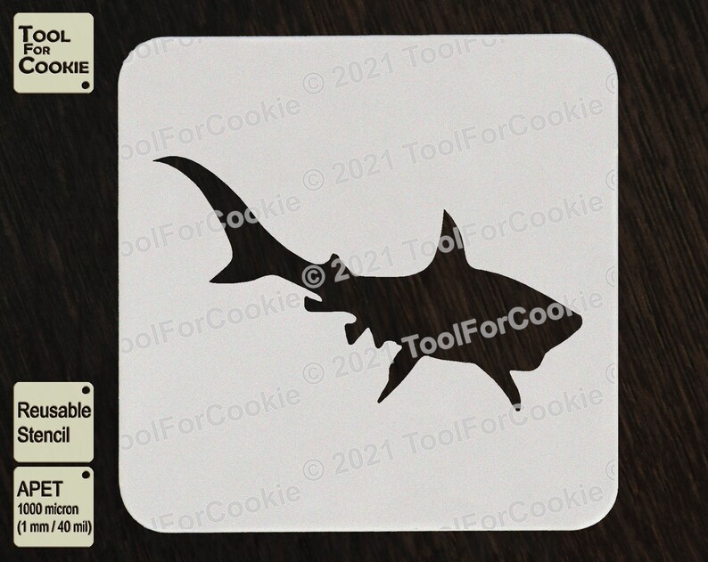 Tiger Shark Stencil | Etsy