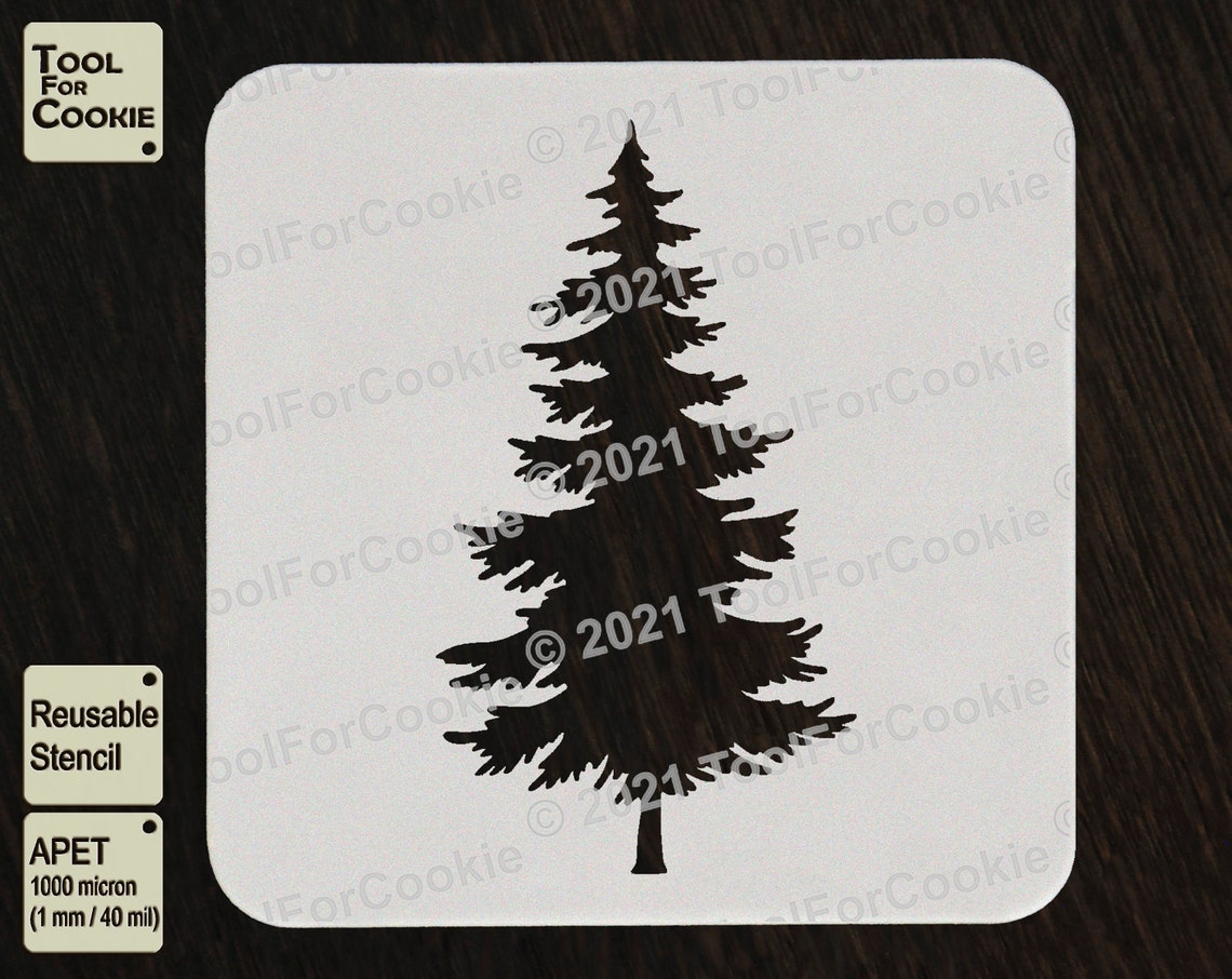 Christmas Tree Stencil Spruce Stencil | Etsy