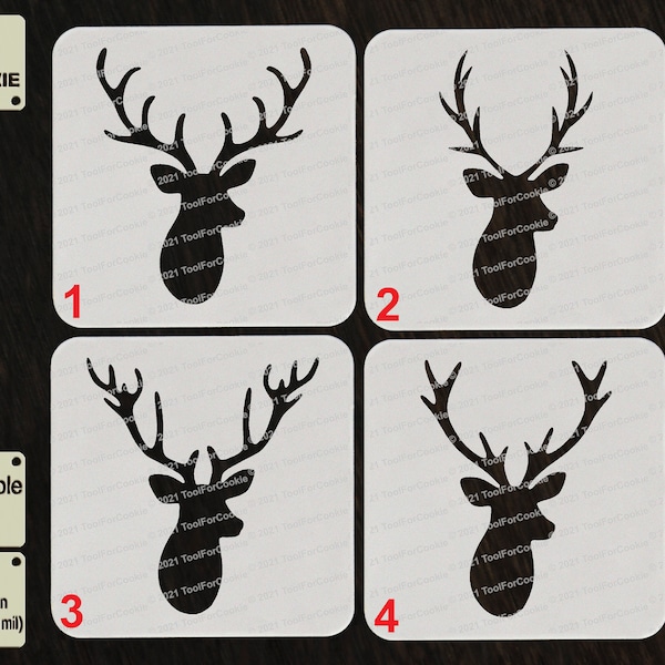 Deer Head Stencil - Etsy