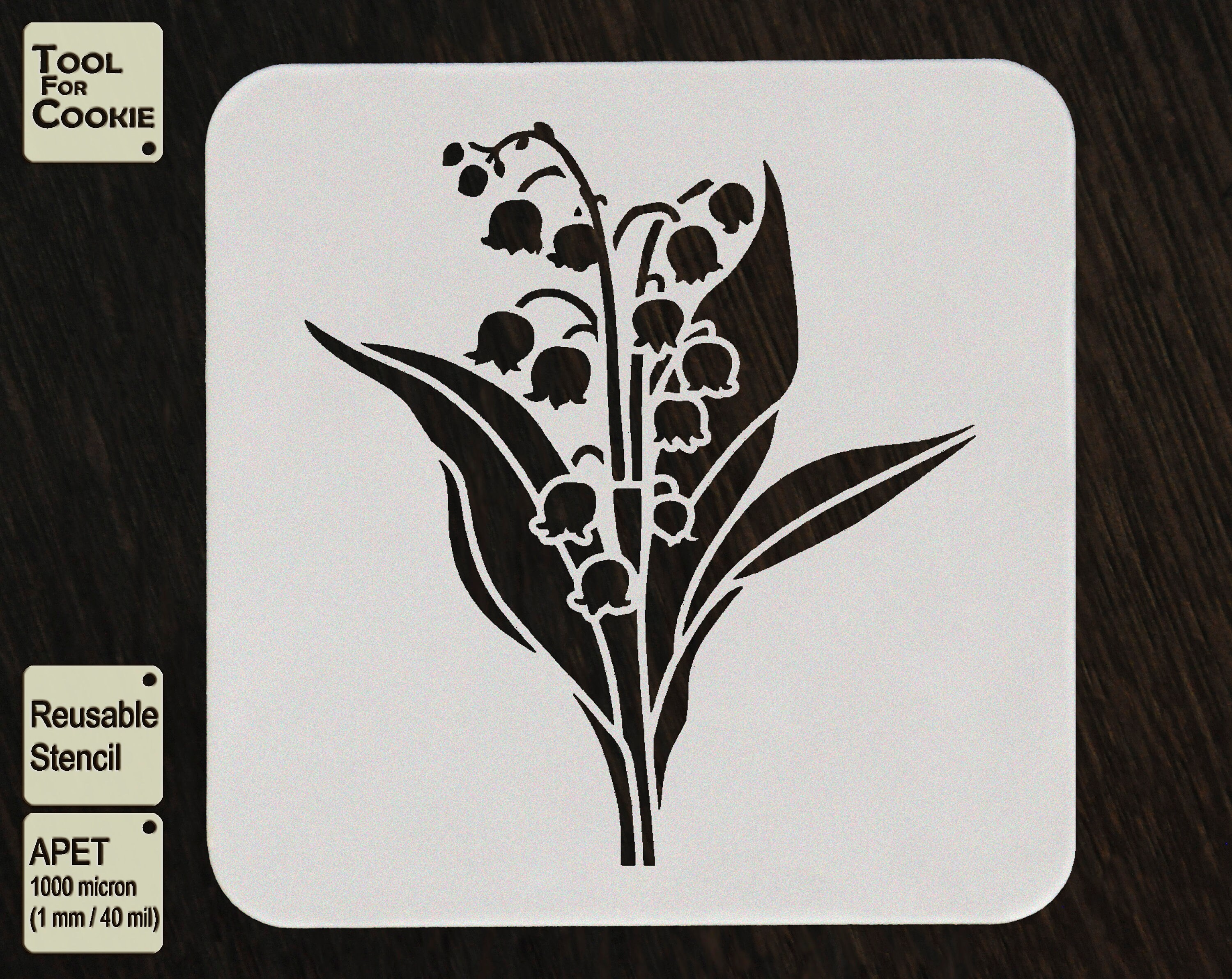 Lily of the Valley Stencil, Floral Pattern, Flower Stencil, May-lily ...