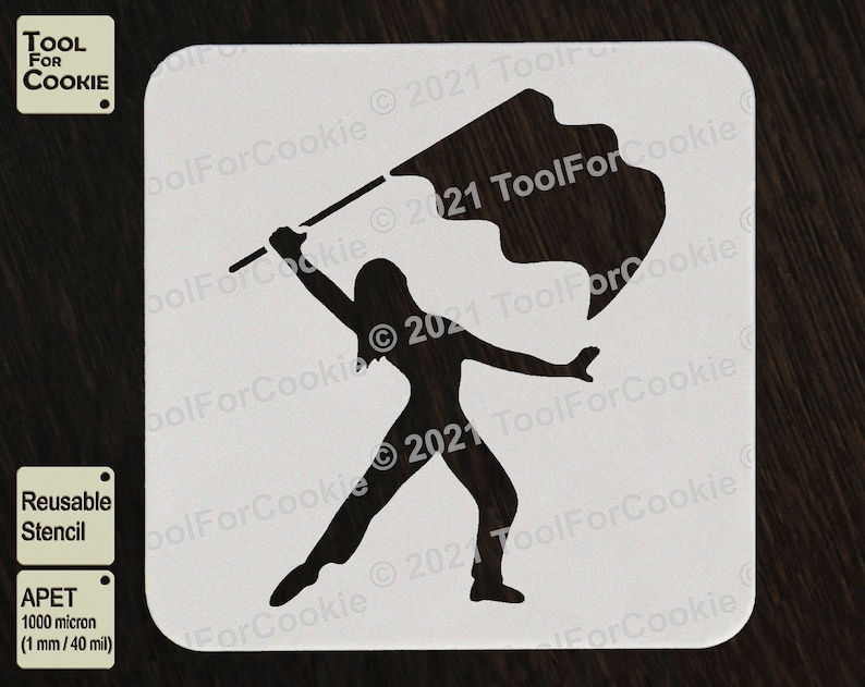 Color Guard Stencil - Etsy UK