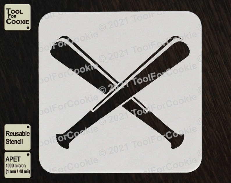 Baseball Symbols Stencil - Etsy