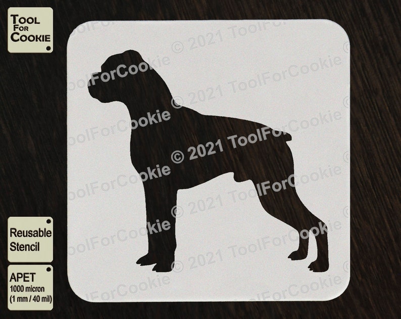Boxer Dog Stencil | Etsy