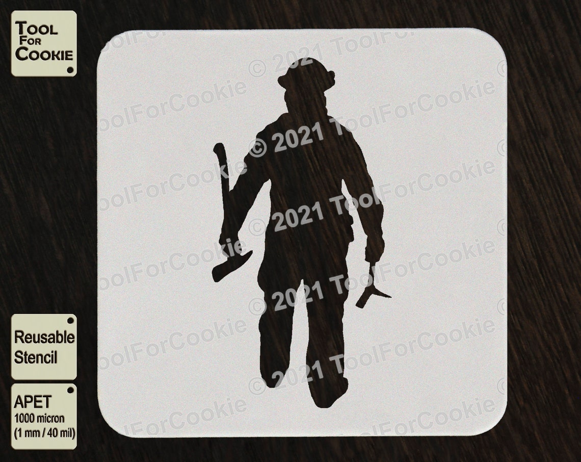 Firefighter Stencil Custom Stencil - Etsy