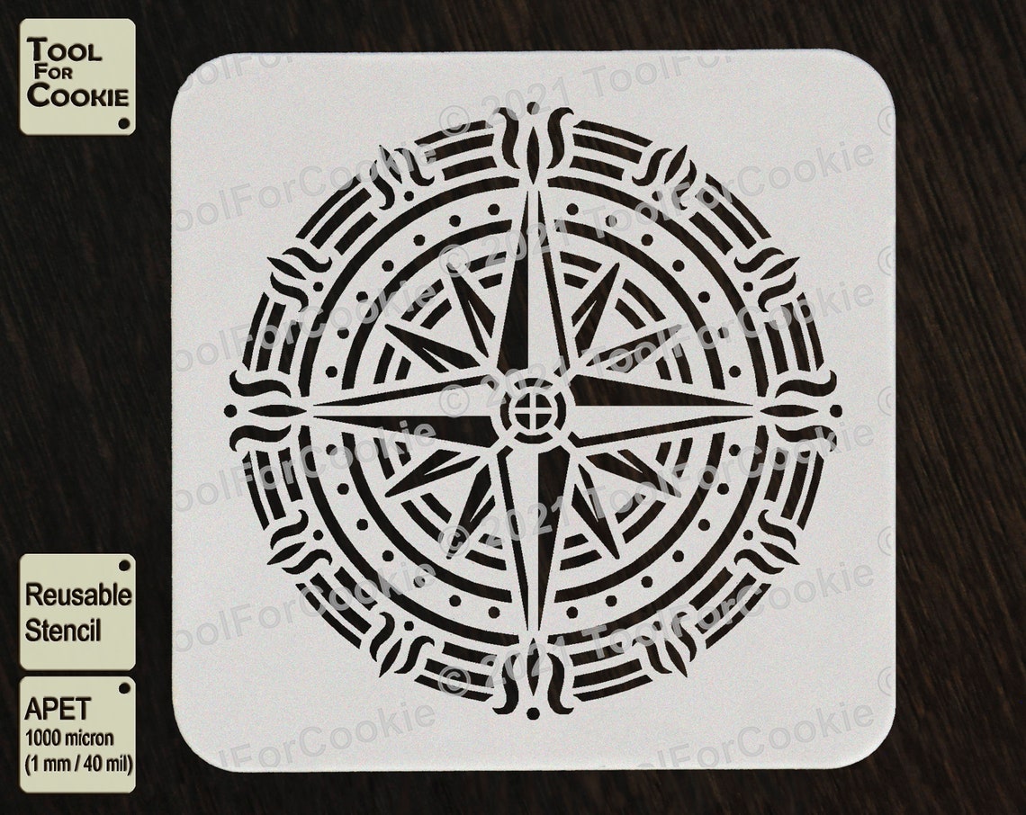 Compass Stencil | Etsy