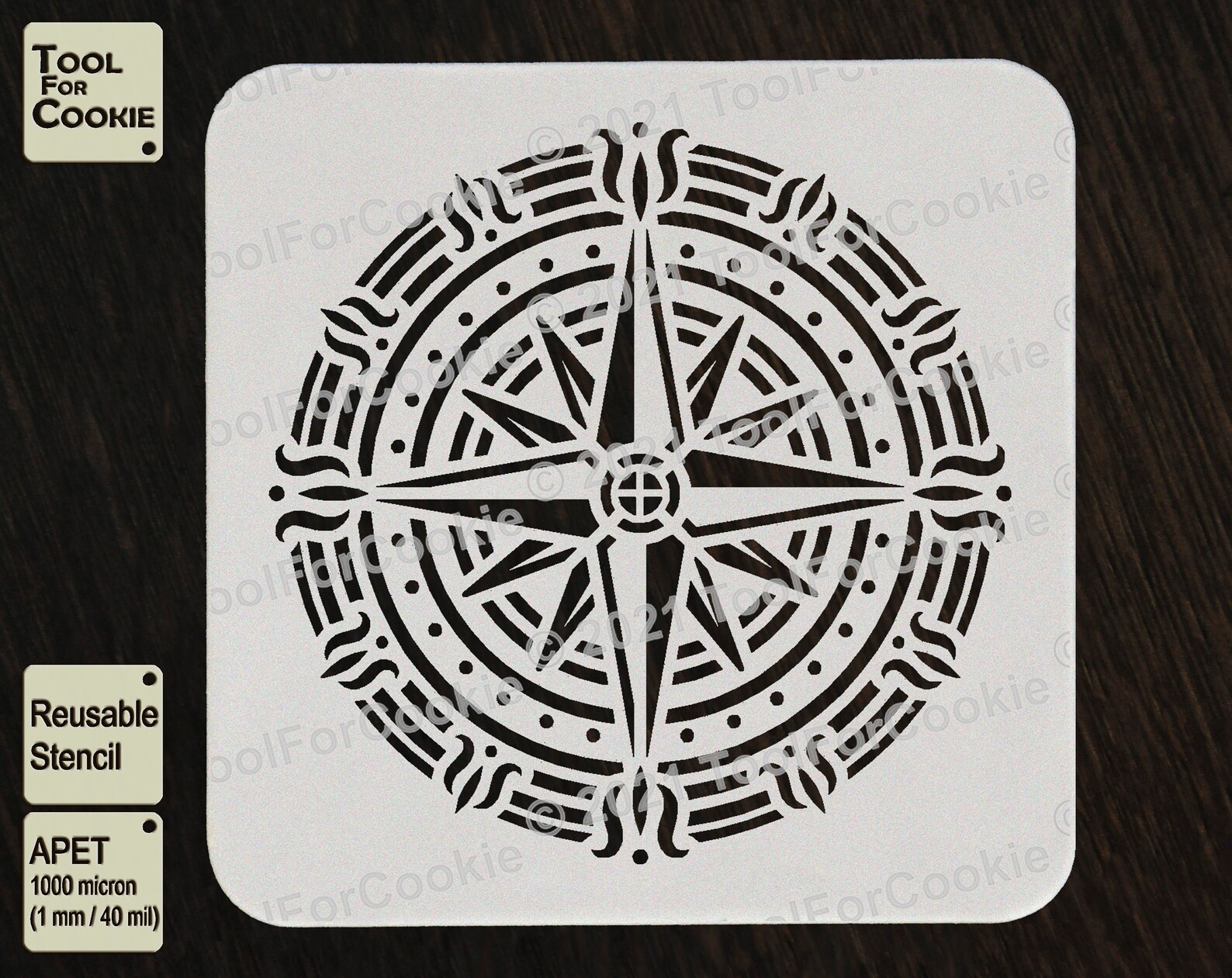 Compass Stencil | Etsy