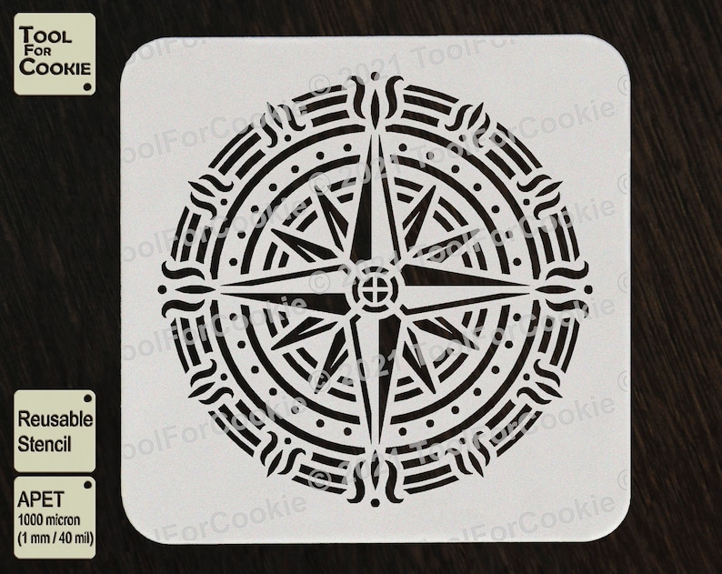 Compass Stencil | Etsy