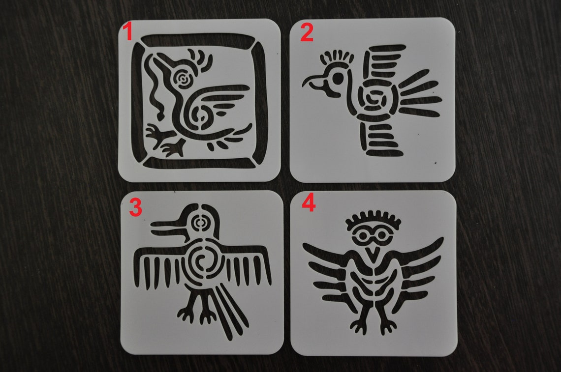 Mayan Stencil Aztec Symbols Stencil Custom Stencil Any | Etsy