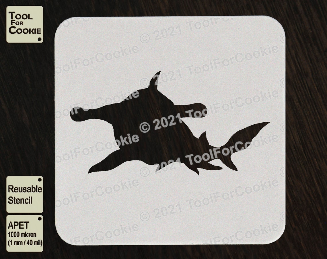 Hummerhead Shark Stencil - Etsy