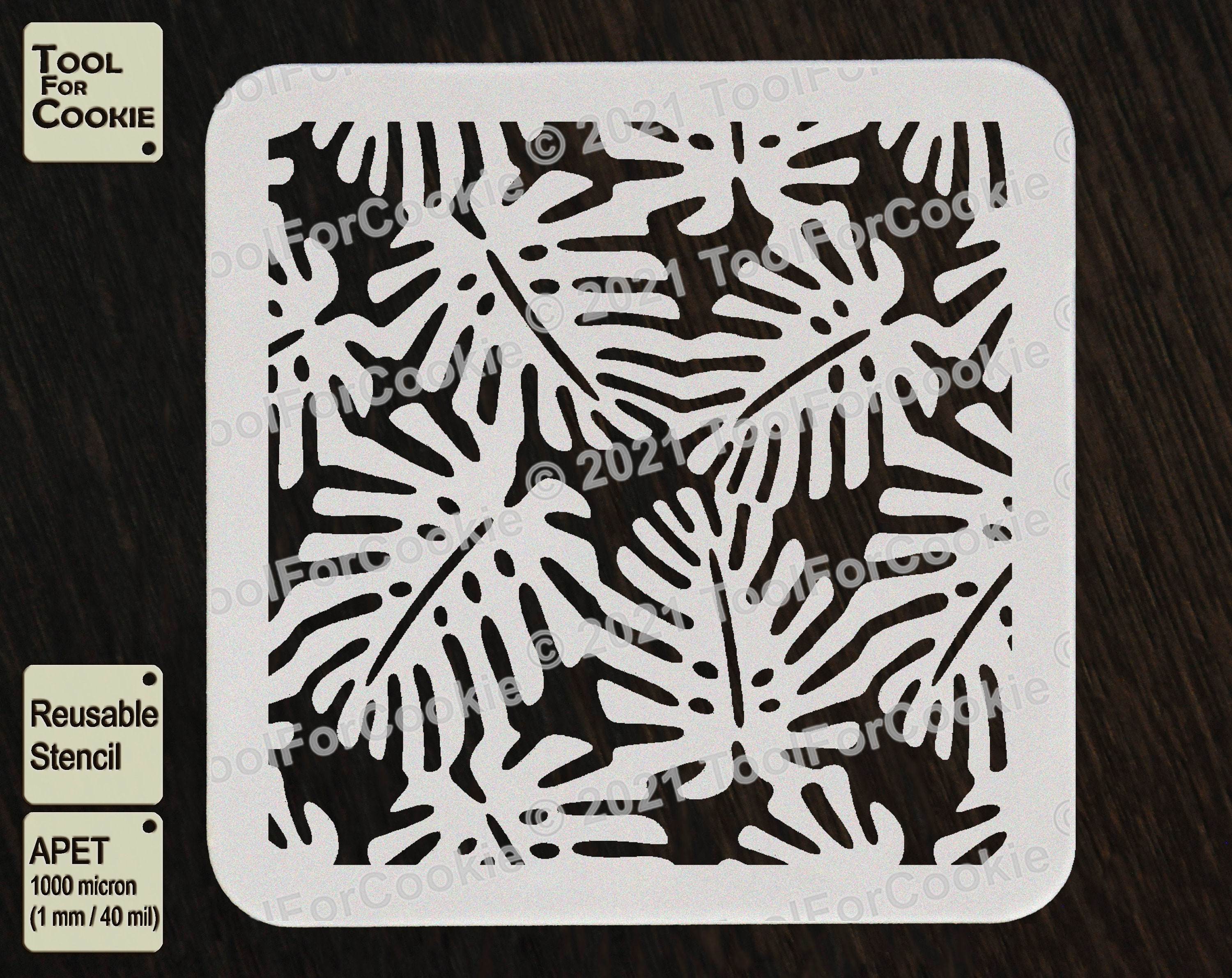 Decorative Leaves Pattern Stencil - Etsy