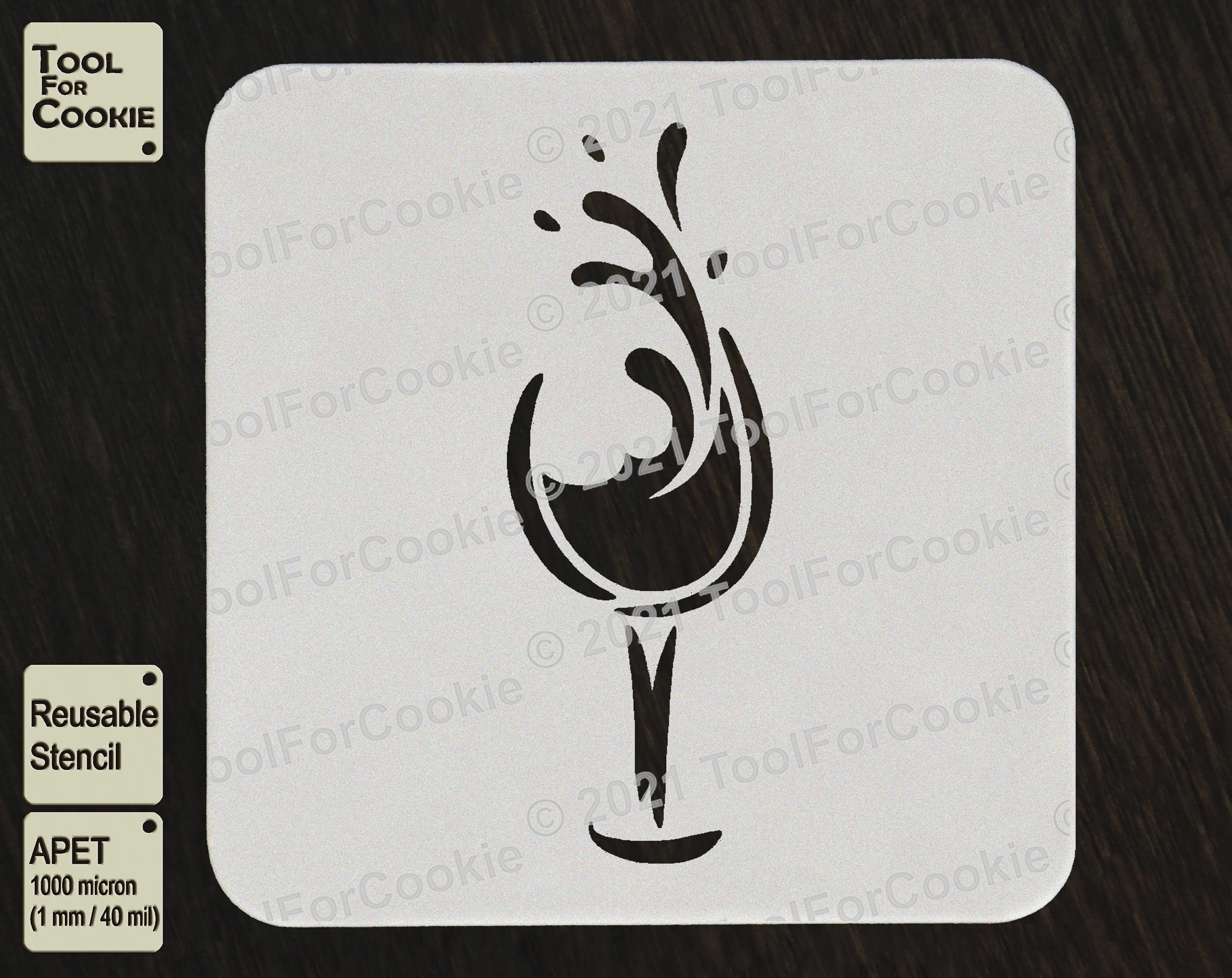 Wine Glass Stencil | Etsy