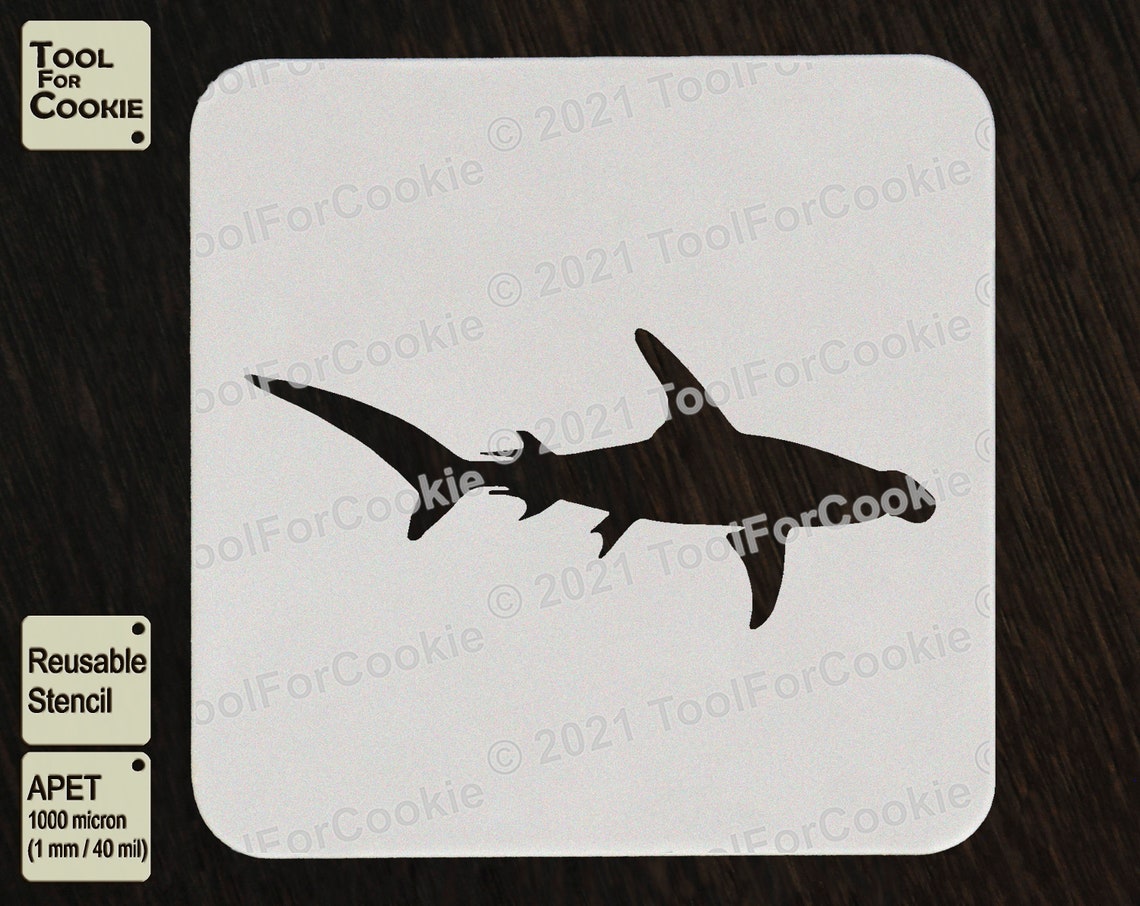 Hummerhead Shark Stencil - Etsy