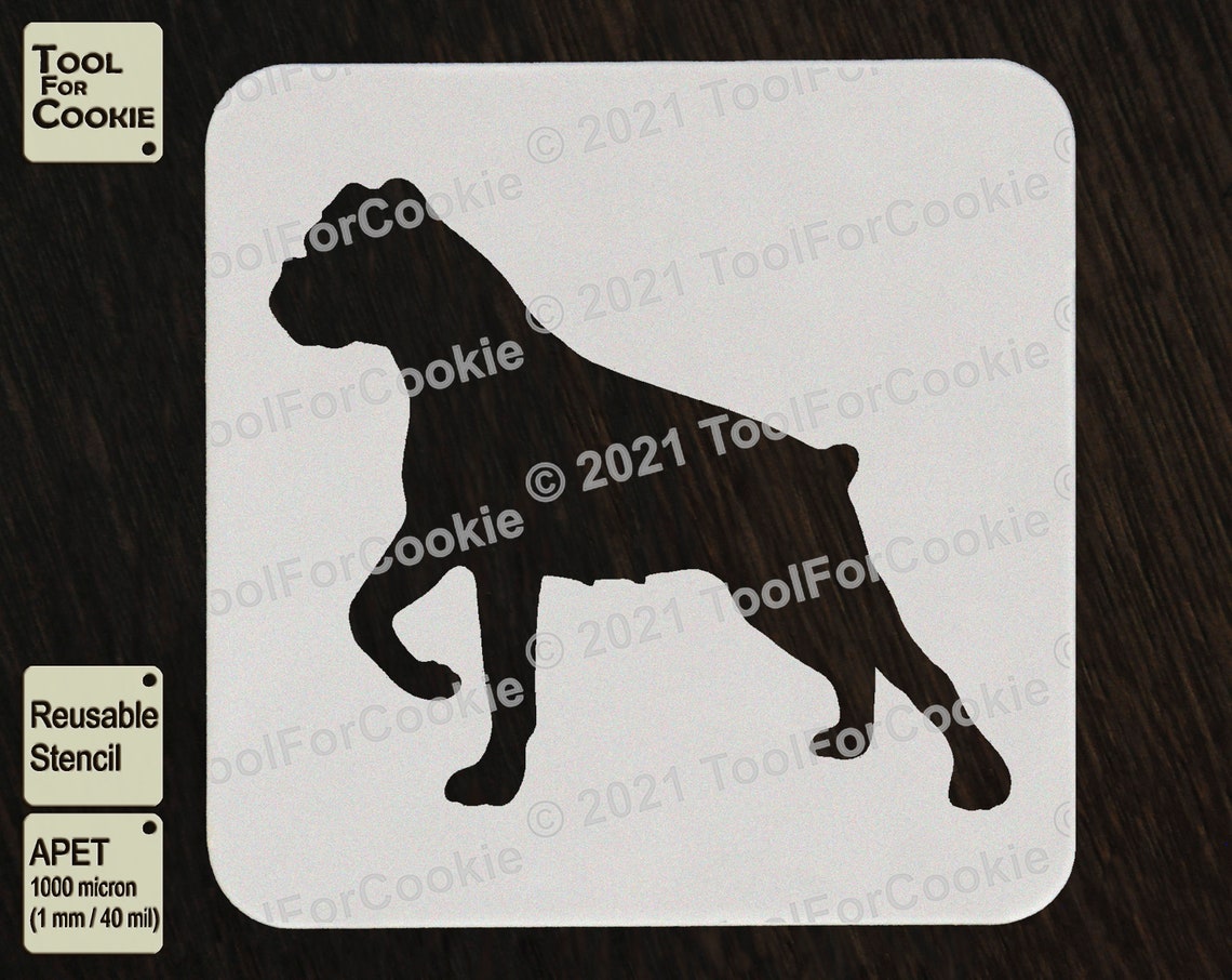 Boxer Dog Stencil - Etsy