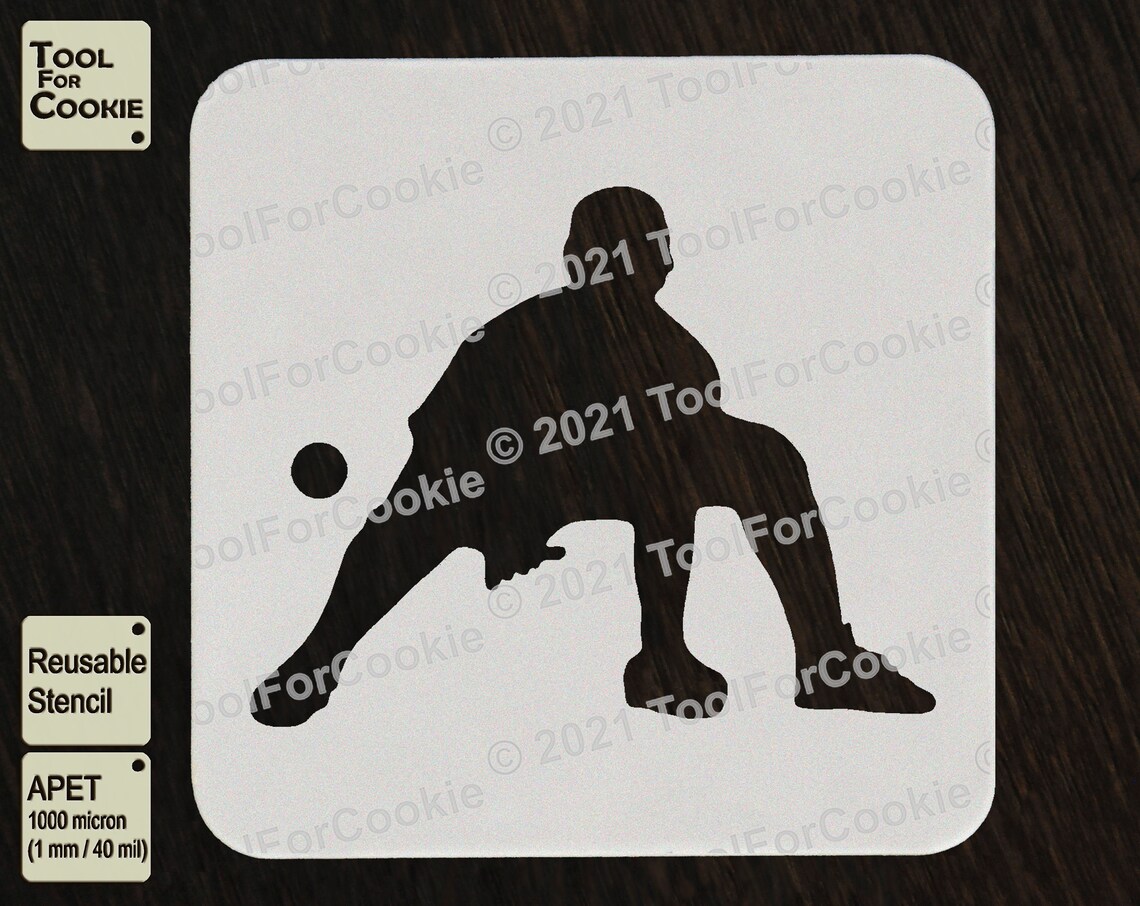 Baseball Stencil Baseball Player Stencil - Etsy Australia