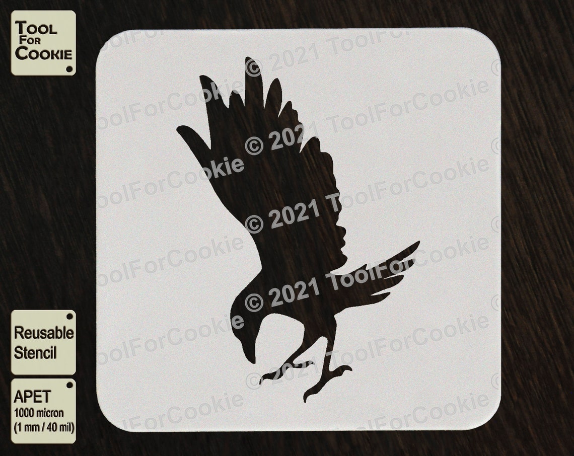 Raven Stencil - Etsy