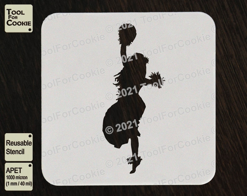 Hawaiian Hula Girl Stencil, Custom Stencil, Any Font, Any Design, Any ...
