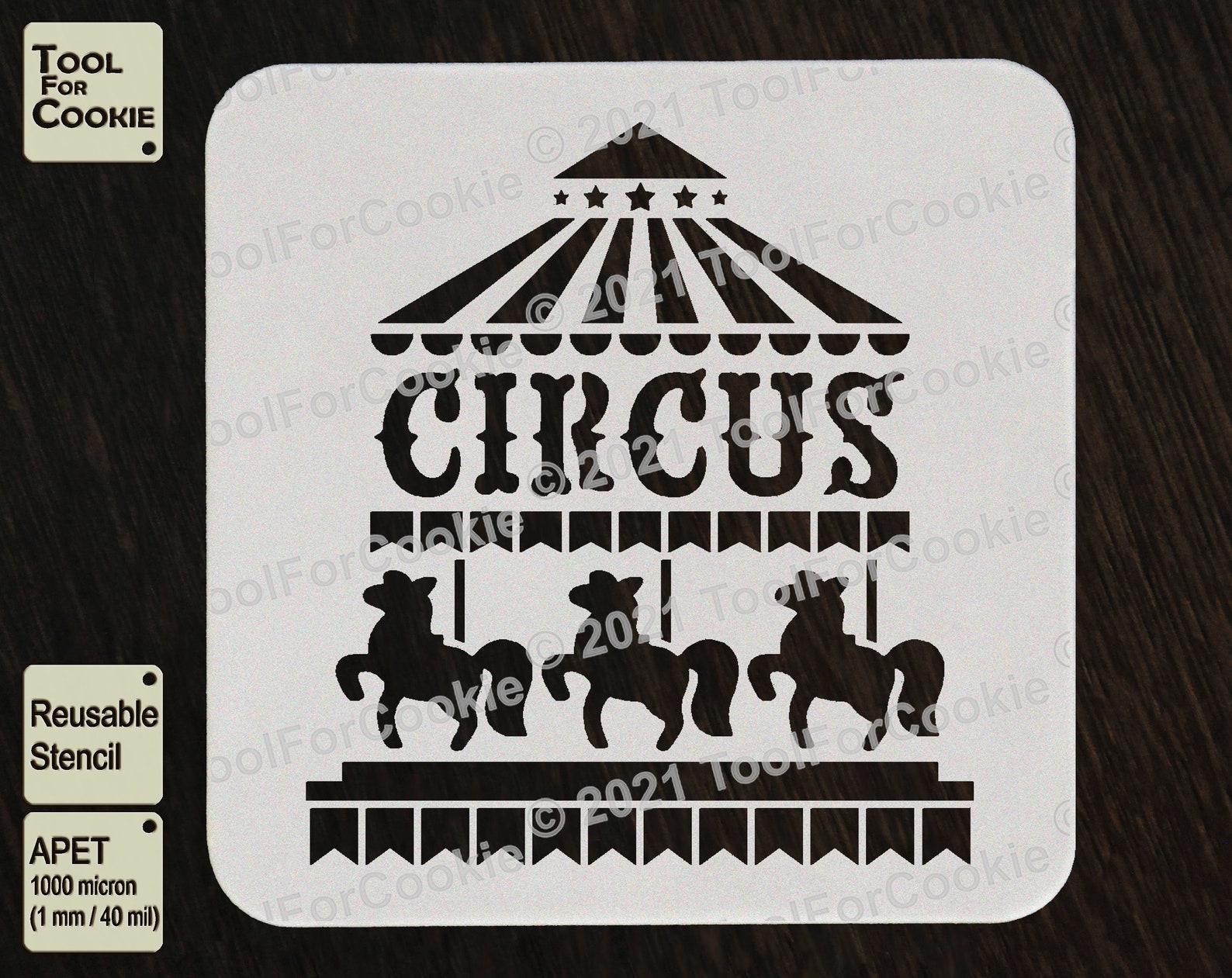 Circus Stencil Circus Tent Stencil | Etsy