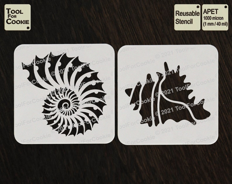 Shell Stencil Custom Stencil Any Font Any Design Any Size | Etsy