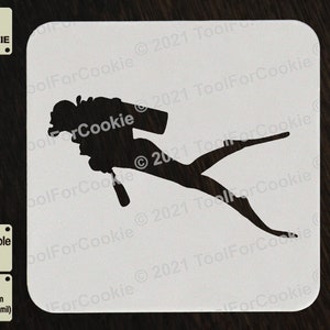 Diver Stencil, Diving Stencil - Etsy