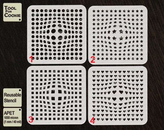 Distorted Pattern Stencil Distorted Shapes Stencil - Etsy